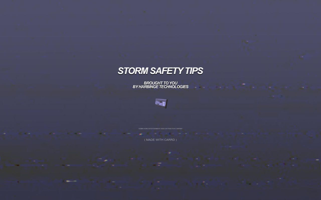 STORM SAFETY TIPS
